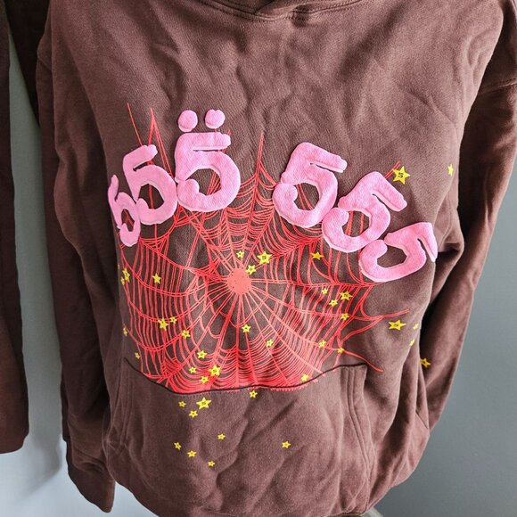 Spider | Tops | Brand New Spider Web Pattern Brown Sp5der 555 Tracksuit ...